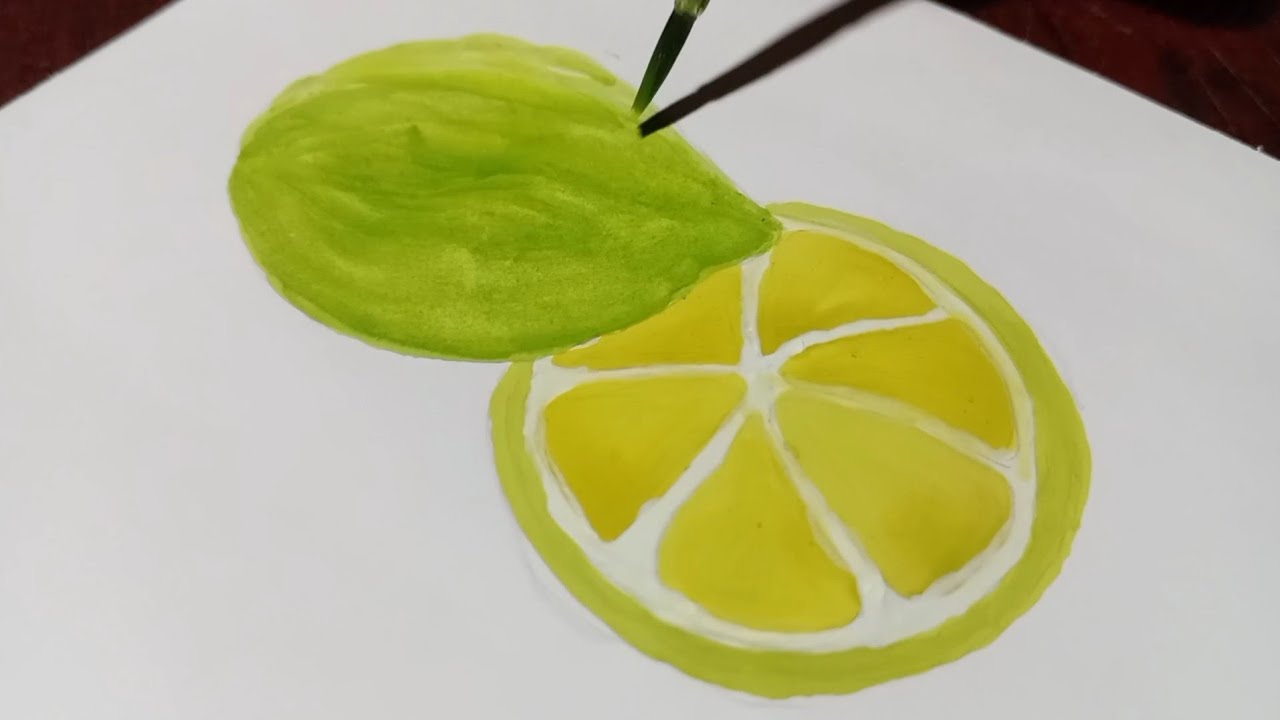 Easy way to draw Lemon // Water colour art // Artistic Universe - YouTube
