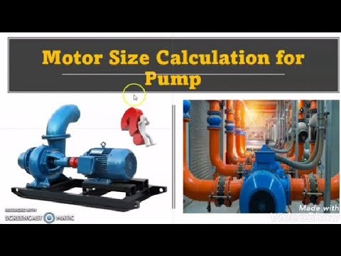 Motor rating calculation for Pump. - YouTube