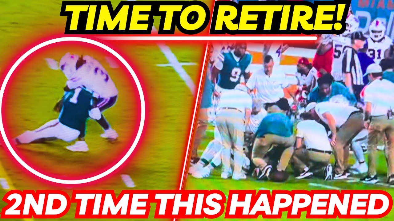 TUA gets a terrifying CONCUSSION during a LIVE GAME after Damar Hamlin ...