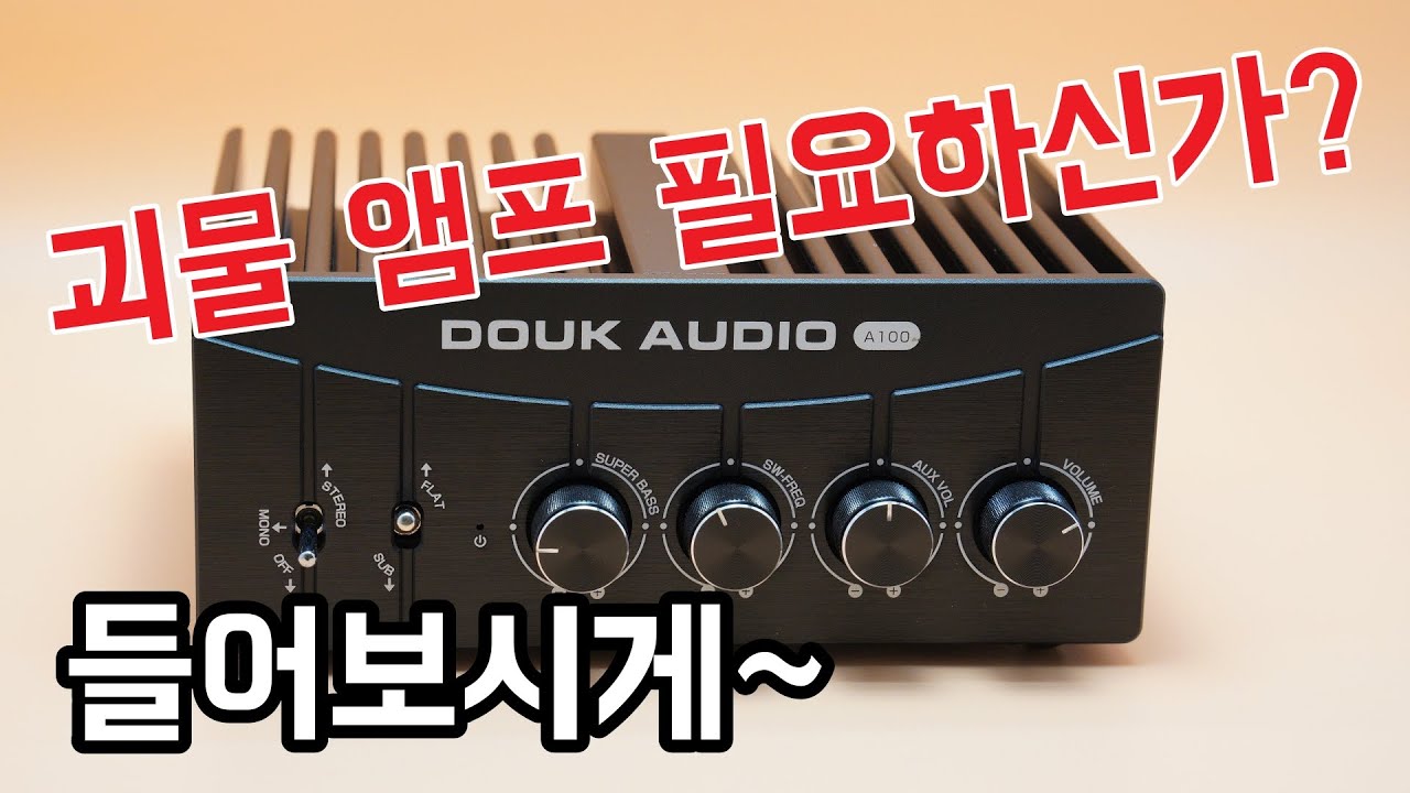 [Douk Audio A100] 막강한 파워, 확실한 방열, 패시브 서브우퍼 앰프와 모노모노 앰프로도 쓸 수 있는 다기능 ...