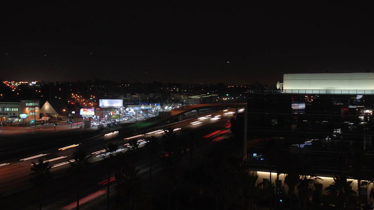 Free Stock Footage - Busy Los Angeles Freeway by LAX Airport Night Time ...