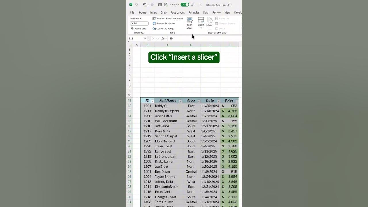 How to Use Slicers in Excel Tables | Quick Data Filtering Hack | #excel ...