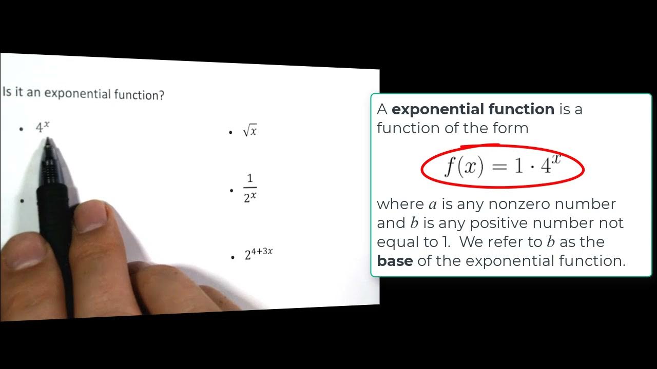 Identifying Exponential Functions - YouTube