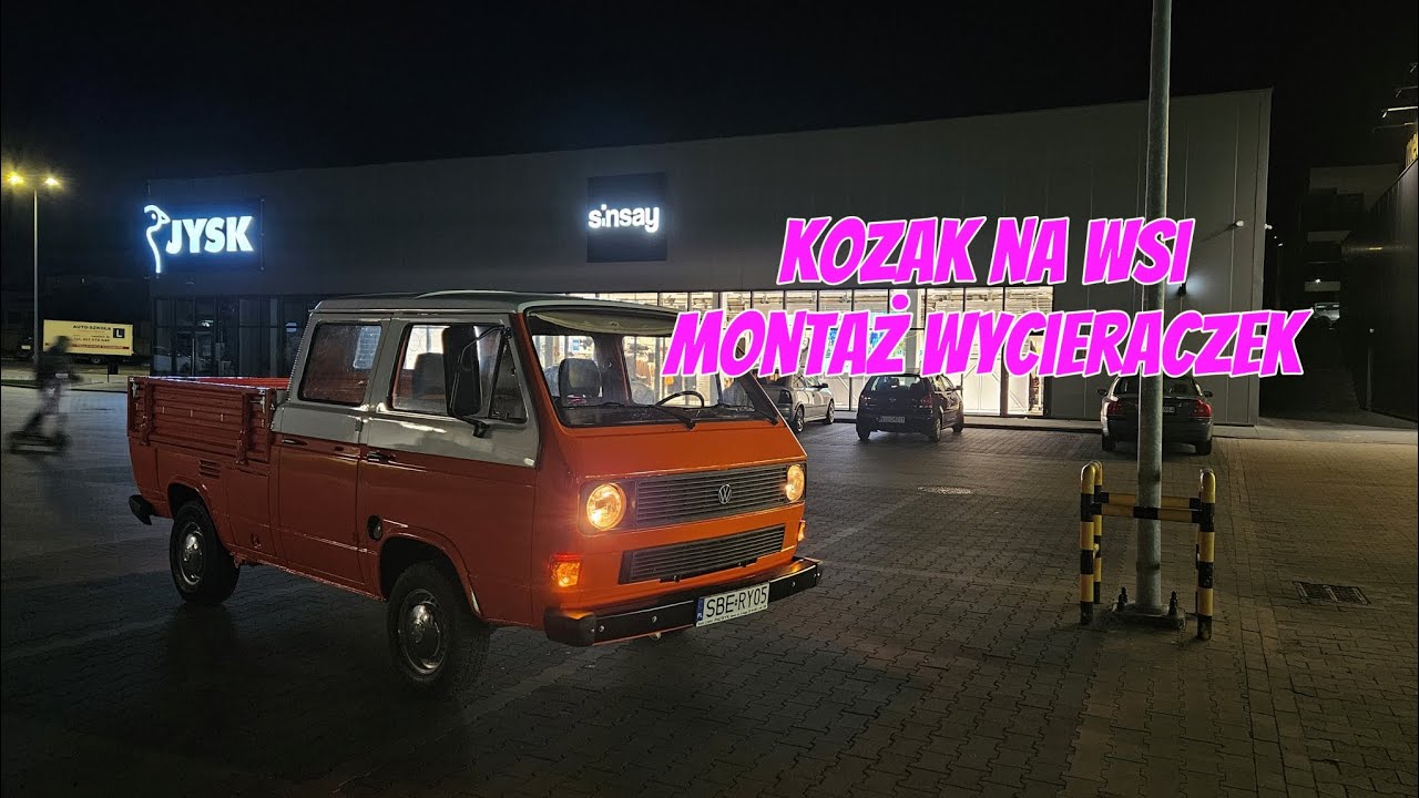 Montaż Wycieraczek VW T3 Doka 1.6d bus Transporter Magic old Cars - YouTube