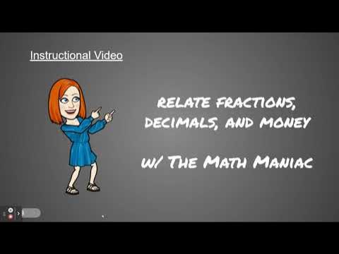 Relate Fractions, Decimals and Money - YouTube