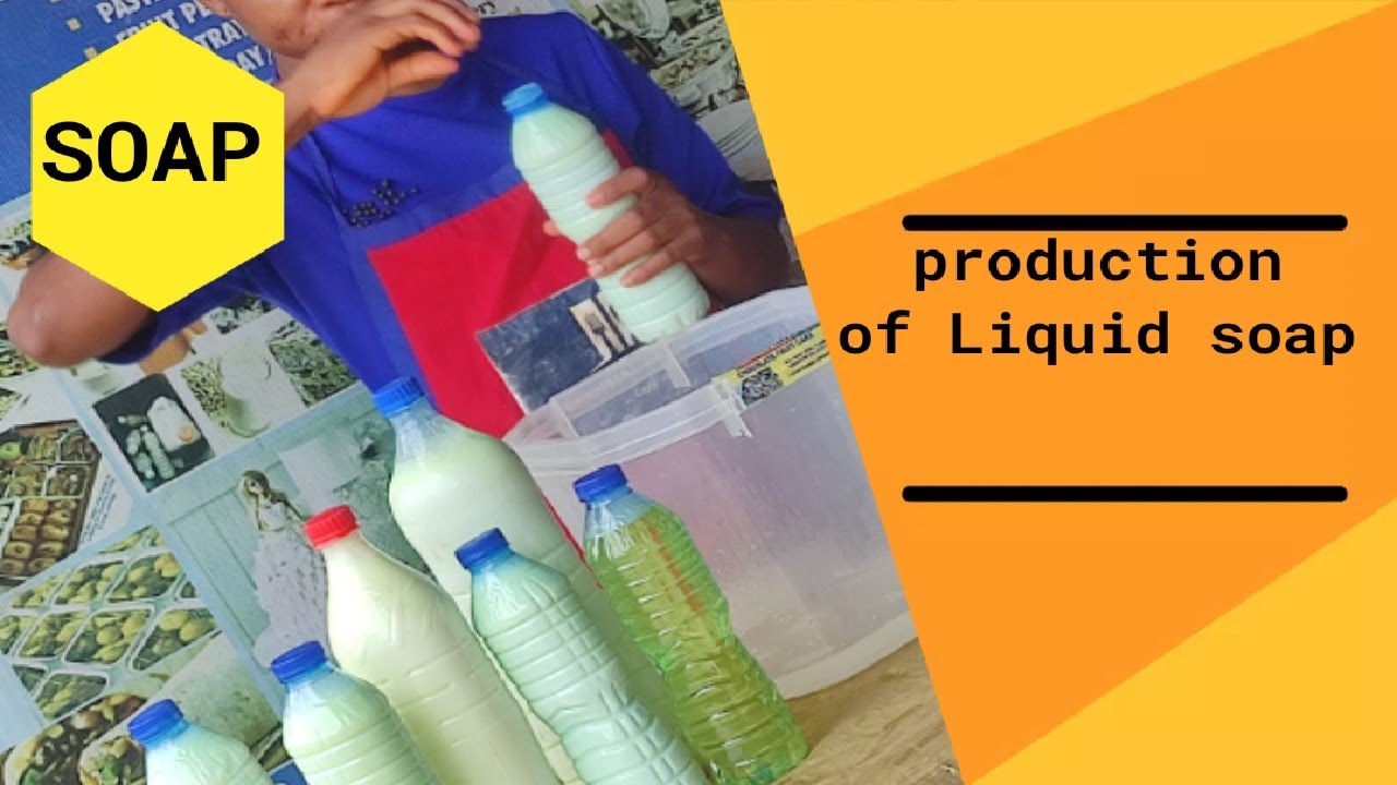LIQUID SOAP PRODUCTION. just 4 ingredients. Eas homemade Liquid soap ...