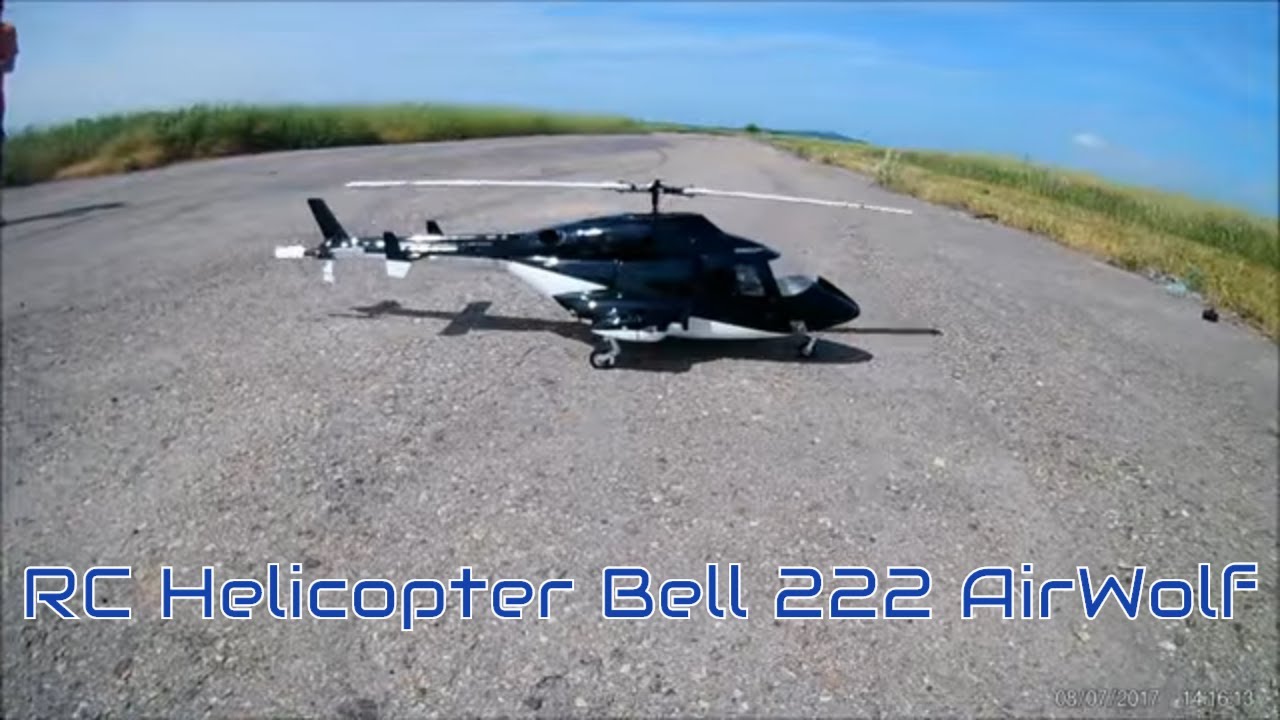 RC Helicopter Bell 222 AirWolf (550 size) CRASH - YouTube