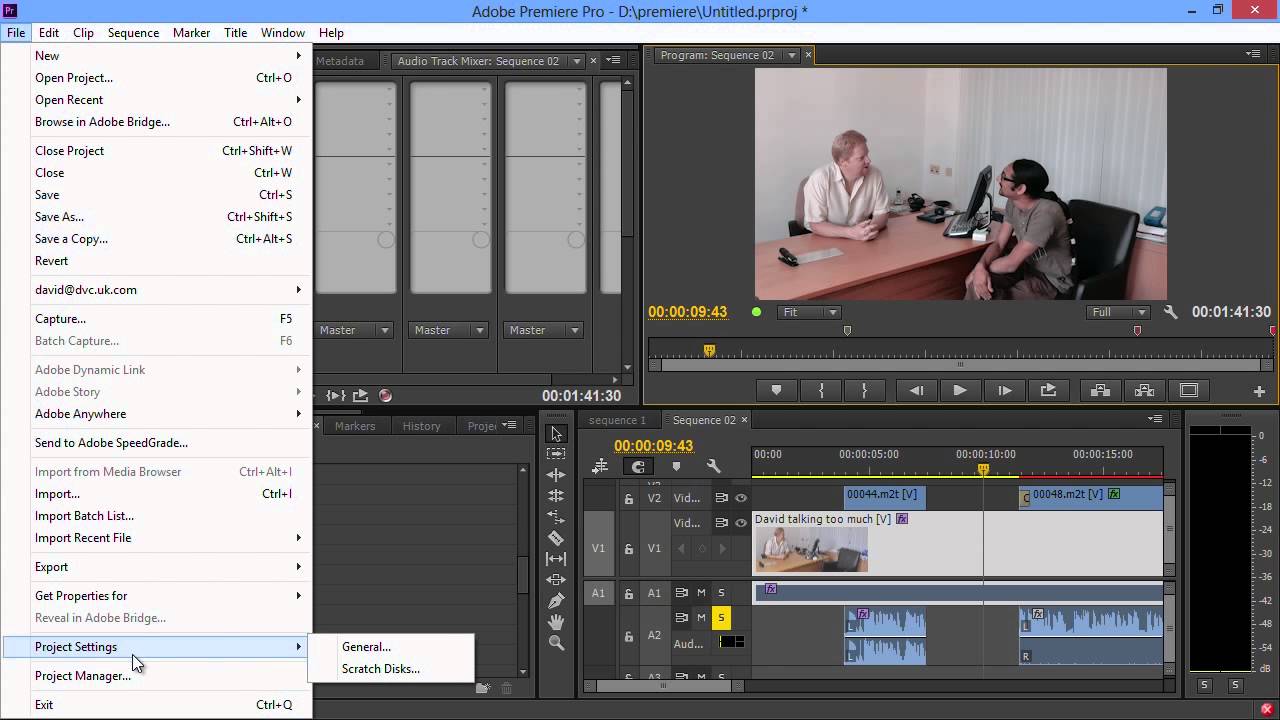 07: Premiere Pro CC - The Mercury Playback Engine & track patching ...