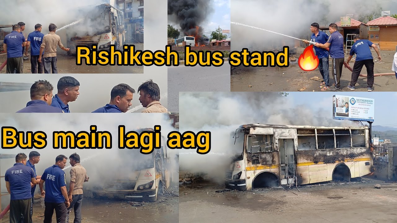 Litterly fire Accident in Rishikesh bus stand 🔥 (almost blasted bus ) # ...