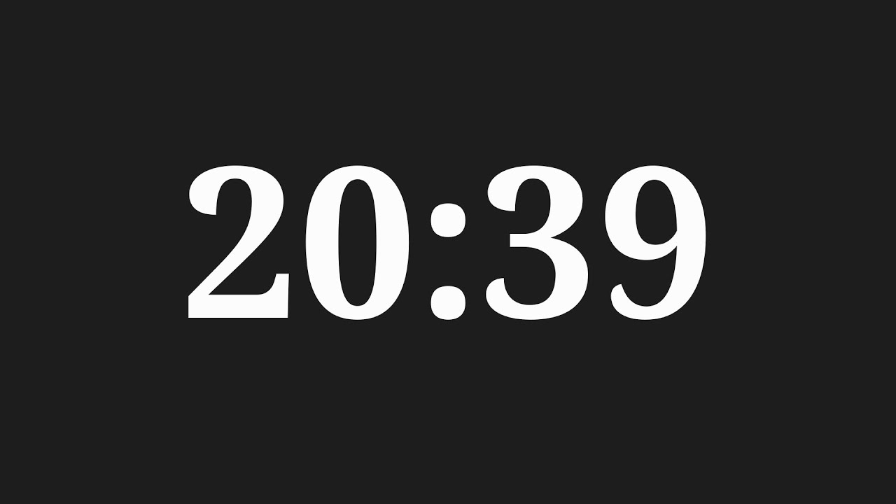 20 Minutes 39 Seconds Timer - YouTube