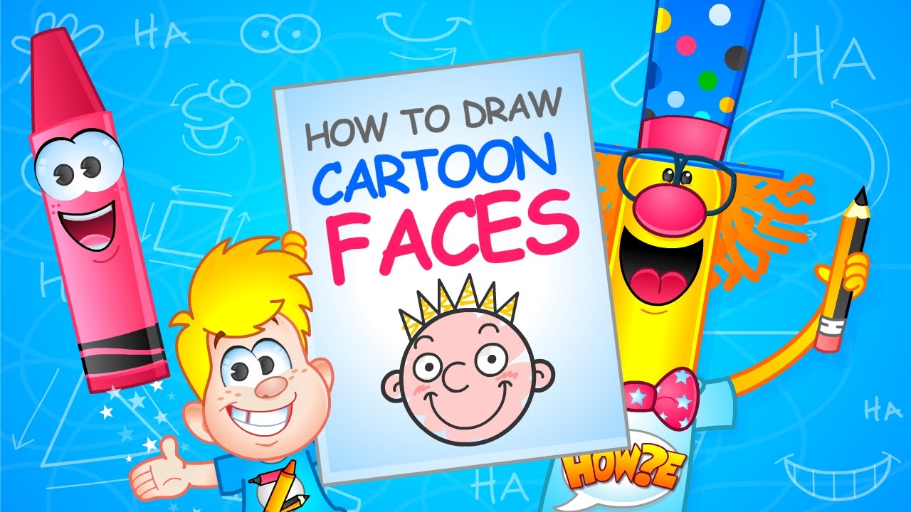 How to draw a easy cartoon face - YouTube