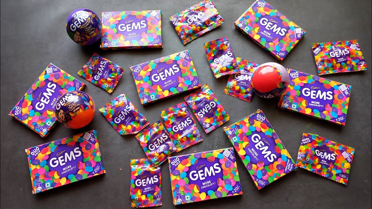 Gems opening video, surprise toys, chocolate opening video, lots of ...