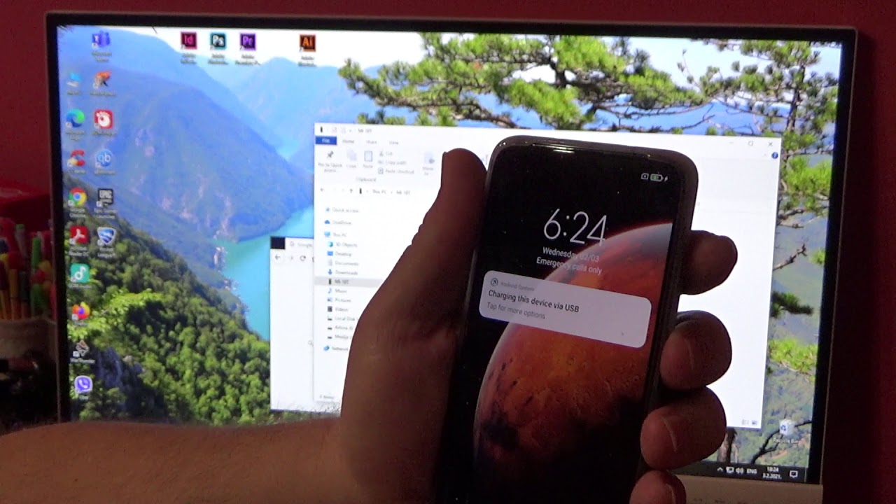 xiaomi mi 10t how to connect and transfer file to pc computer - YouTube