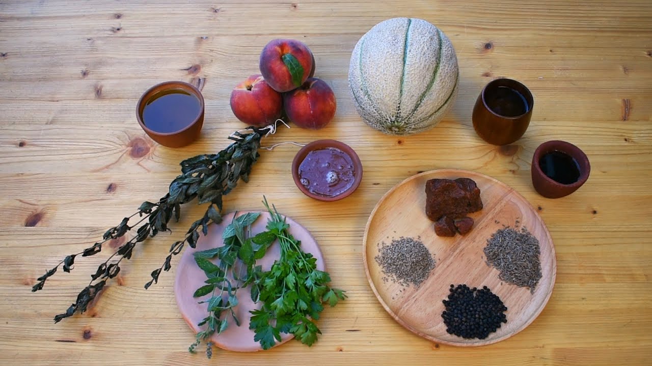 Ancient Roman Fruit Salads - Melon and Peaches - YouTube