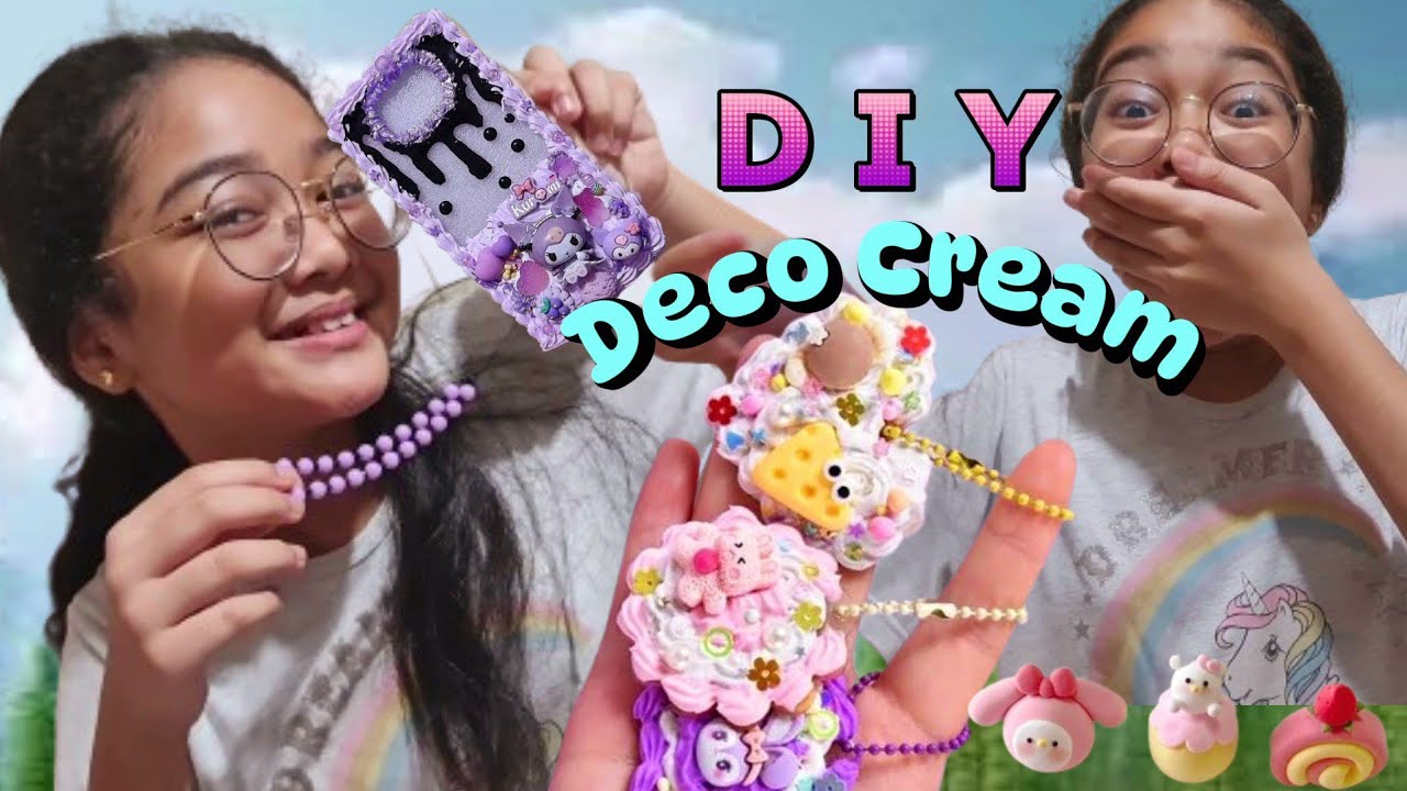 DIY Deco Cream Jadi Gantungan Kunci gemoy & Case HP Cute ala Hanum 💞 ...