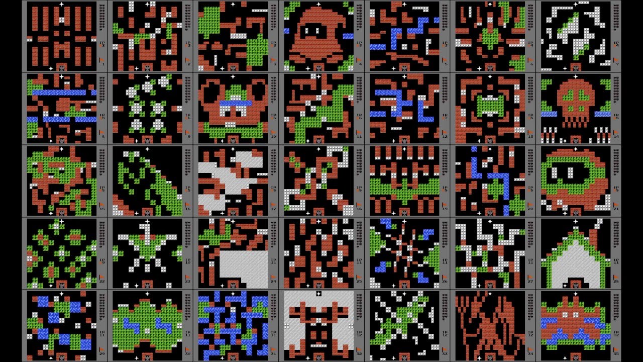 NES Battle City walkthrough (All levels at the same time) - YouTube