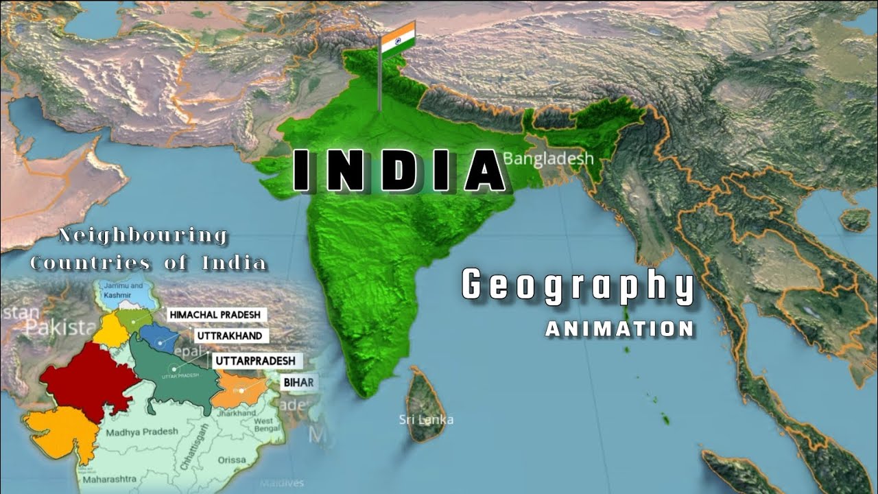 Neighbouring Countries of India & States on border|Geography 🇮🇳 #india# ...