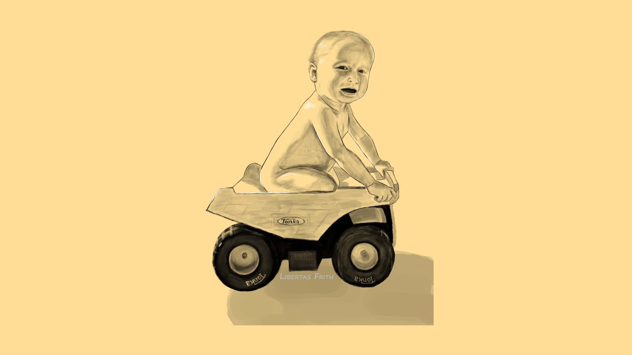 Baby on Tonka Truck Timelapse Drawing - YouTube