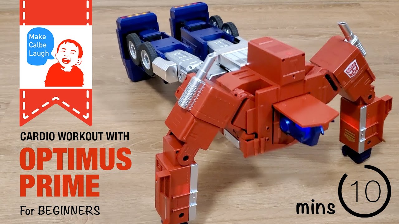 10 mins cardio workout at home no equipment with Optimus Prime - YouTube