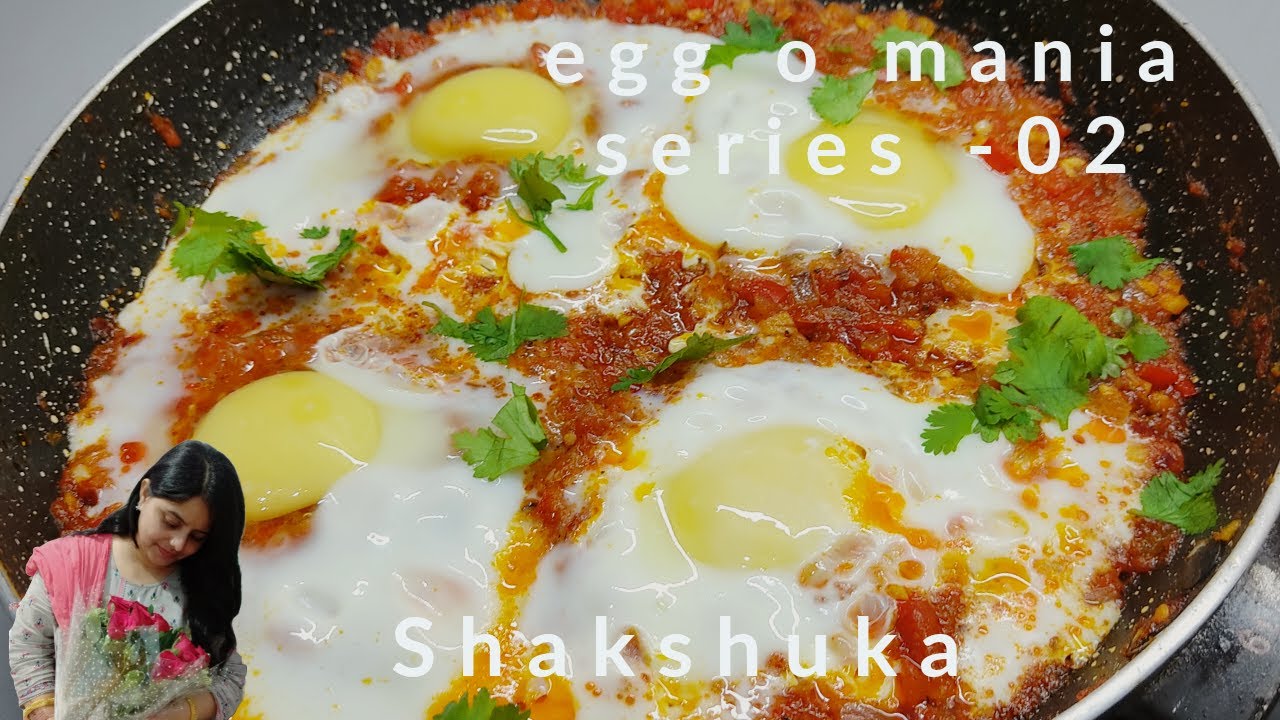Shakshuka - Eggs in Tomato Sauce Recipe | Shakshuka | Quick Breakfasy Recipe In Hindi with Eng ...
