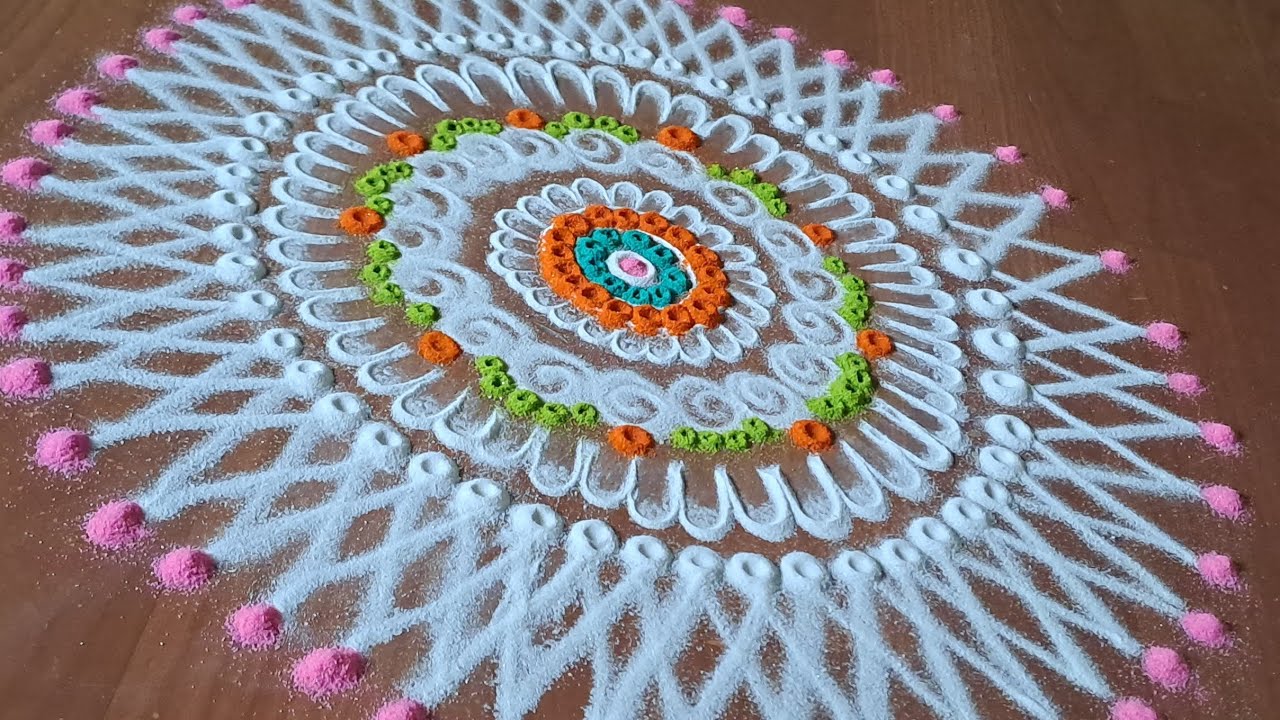 sundar rangoli || free hand galicha design || very easy & simple ...