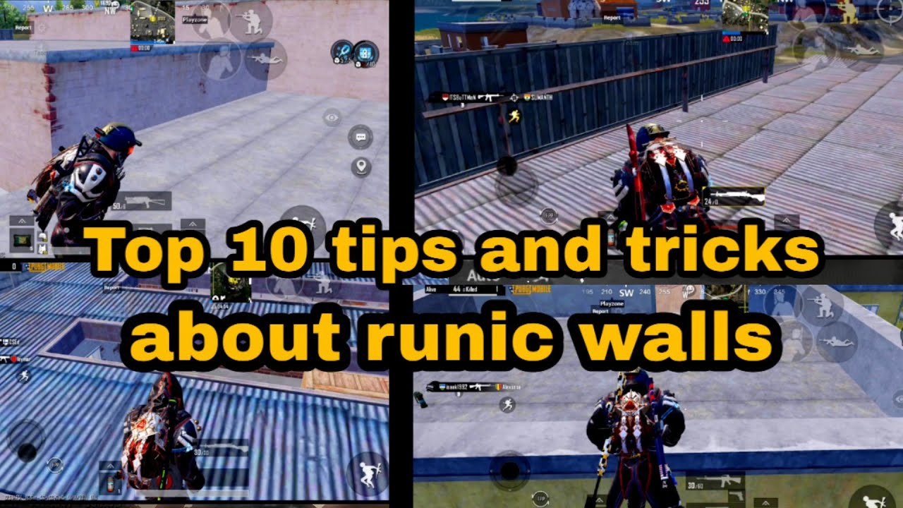 Top 10 tips and tricks about runic walls__New update pubg //PUBG MOBILE ...