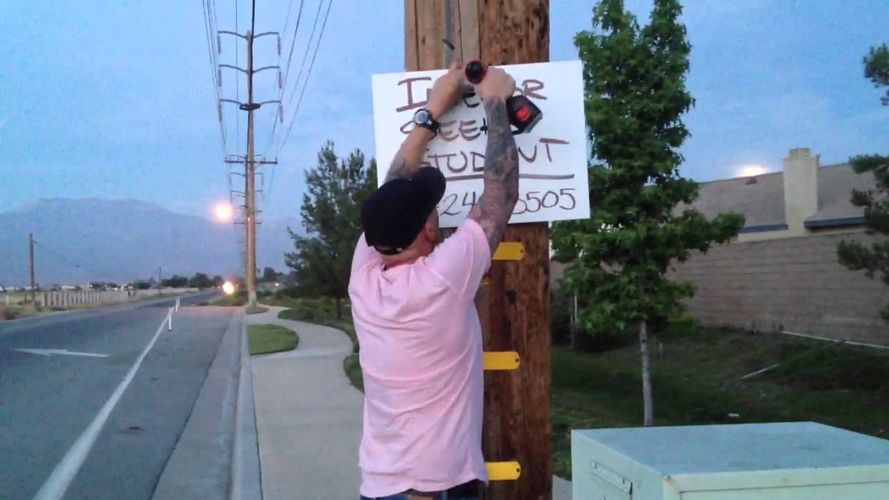 How to put up a bandit sign - YouTube