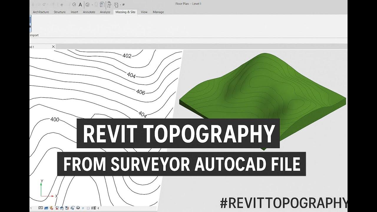 Revit topography from AutoCad | Topo from csv file - YouTube