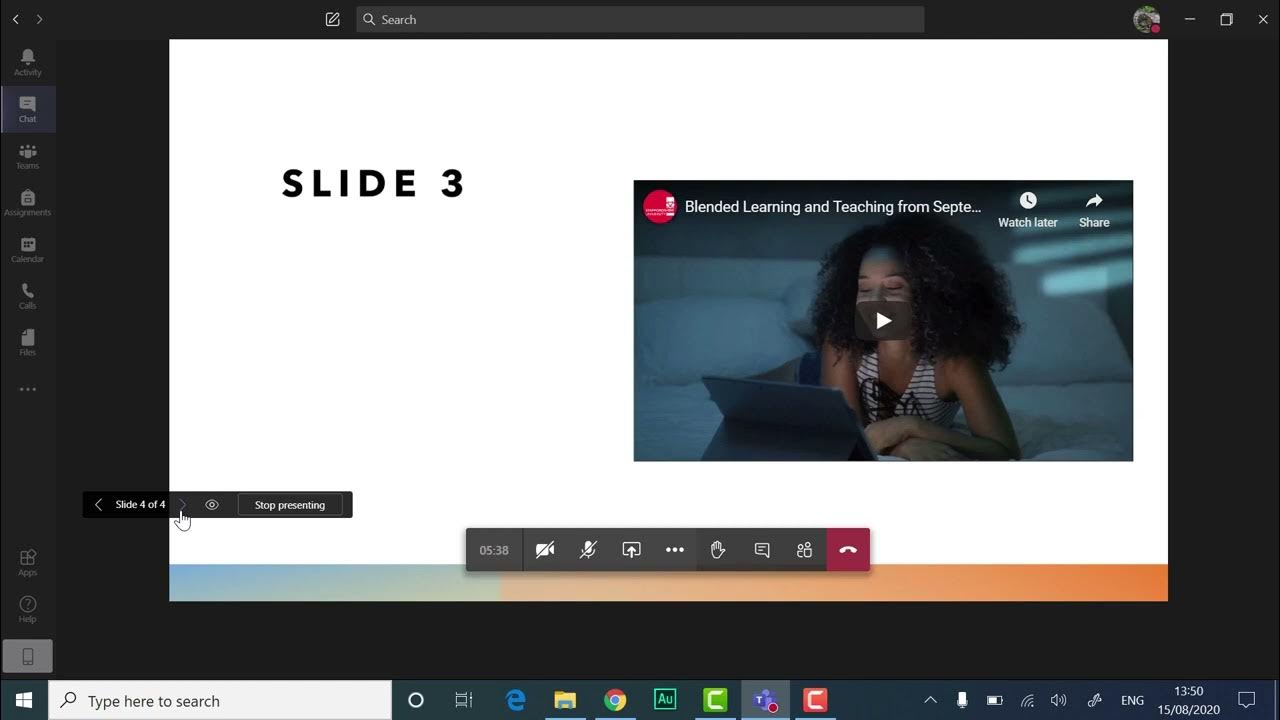 Microsoft Teams Tutorial - Calls and Meetings - Presenting in a Teams meeting - 8 - YouTube