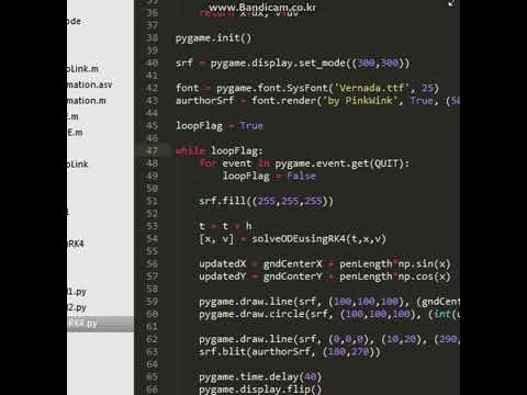 pendulum animation using Python - YouTube