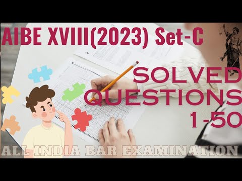 AIBE 18 Answer Key || Aibe Question Paper Set C with Solution || BCI || aibe xviii || Aibe 2023 ...