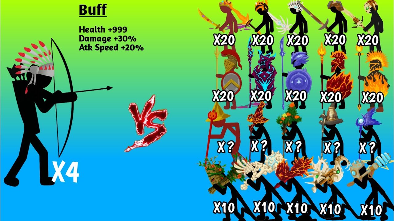 Toxophilite Leader VS All Unit Stickman Skin🌀 Stickman Costume ...