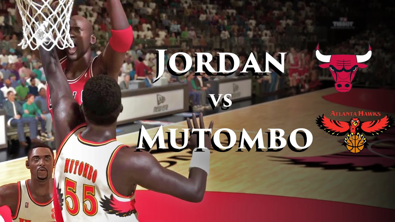 Jordan Era. JORDAN gets his DUNK on MUTOMBO! '98 Bulls try to closeout ...
