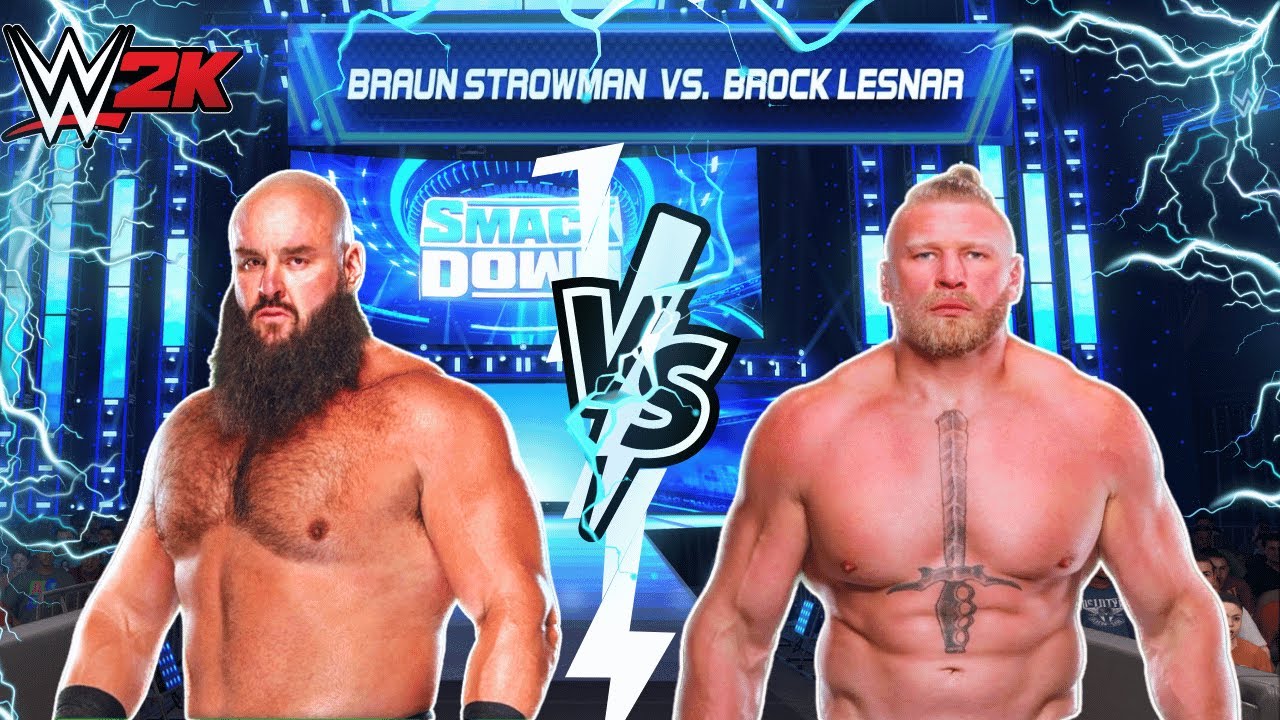 Brock Lesnar Vs Braun Strowman WWE 2k22 Smackdown - YouTube