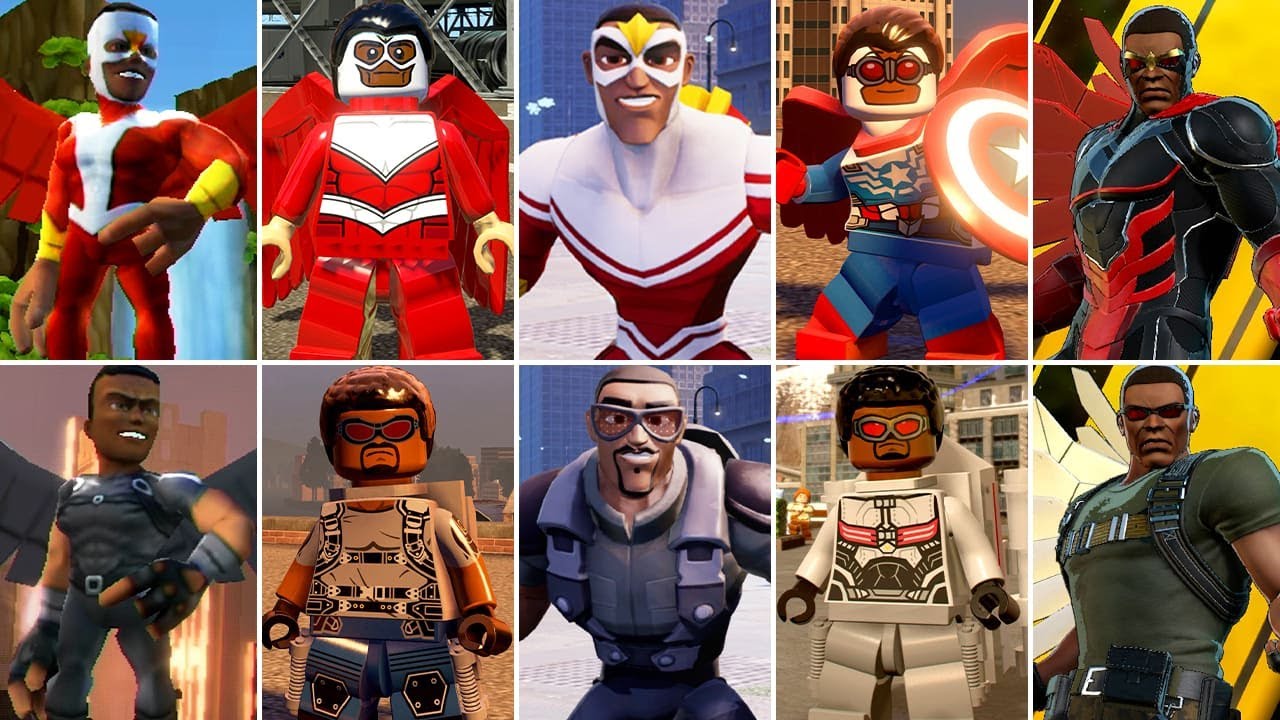 Falcon (Sam Wilson) Evolution in Games - YouTube