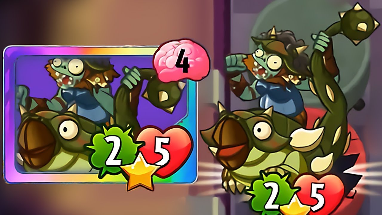 Plants vs Zombies Heroes - Ankylosaurus Rider Gameplay - YouTube