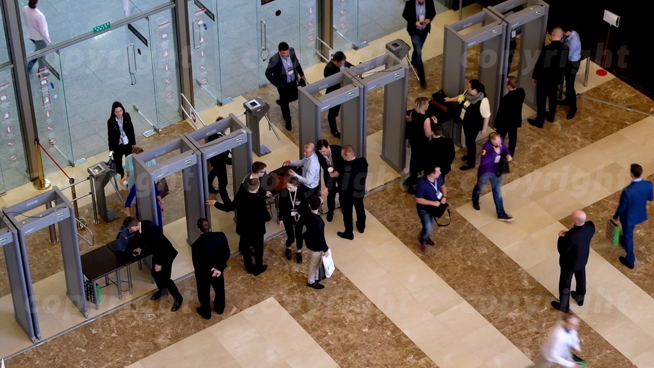 Visitors passing security check - YouTube