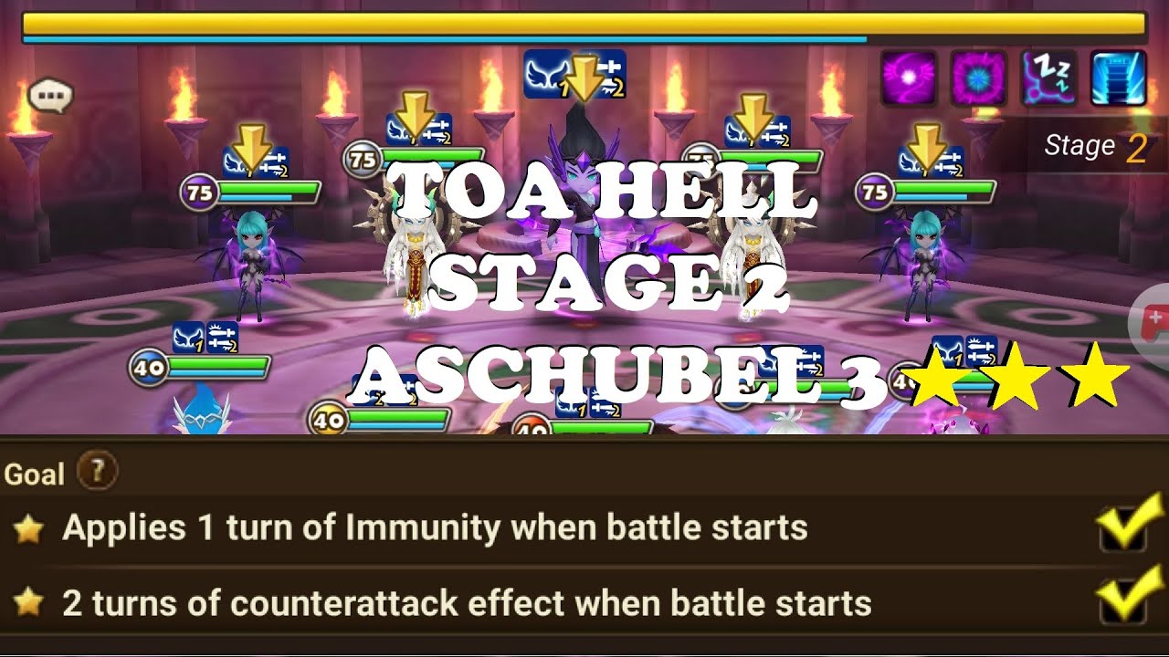 Summoners War TOA HELL - Stage 2 Aschubel 3 Stars (2021) - YouTube