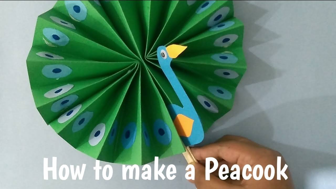 How to make a Peacock Fan using just......... | Crazy Creativity with ...