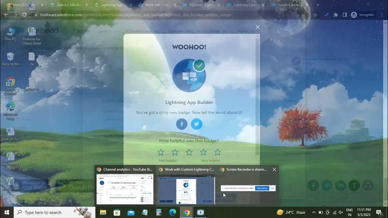 Trailhead - Work with Custom Lightning Components | Lightning App Builder - YouTube