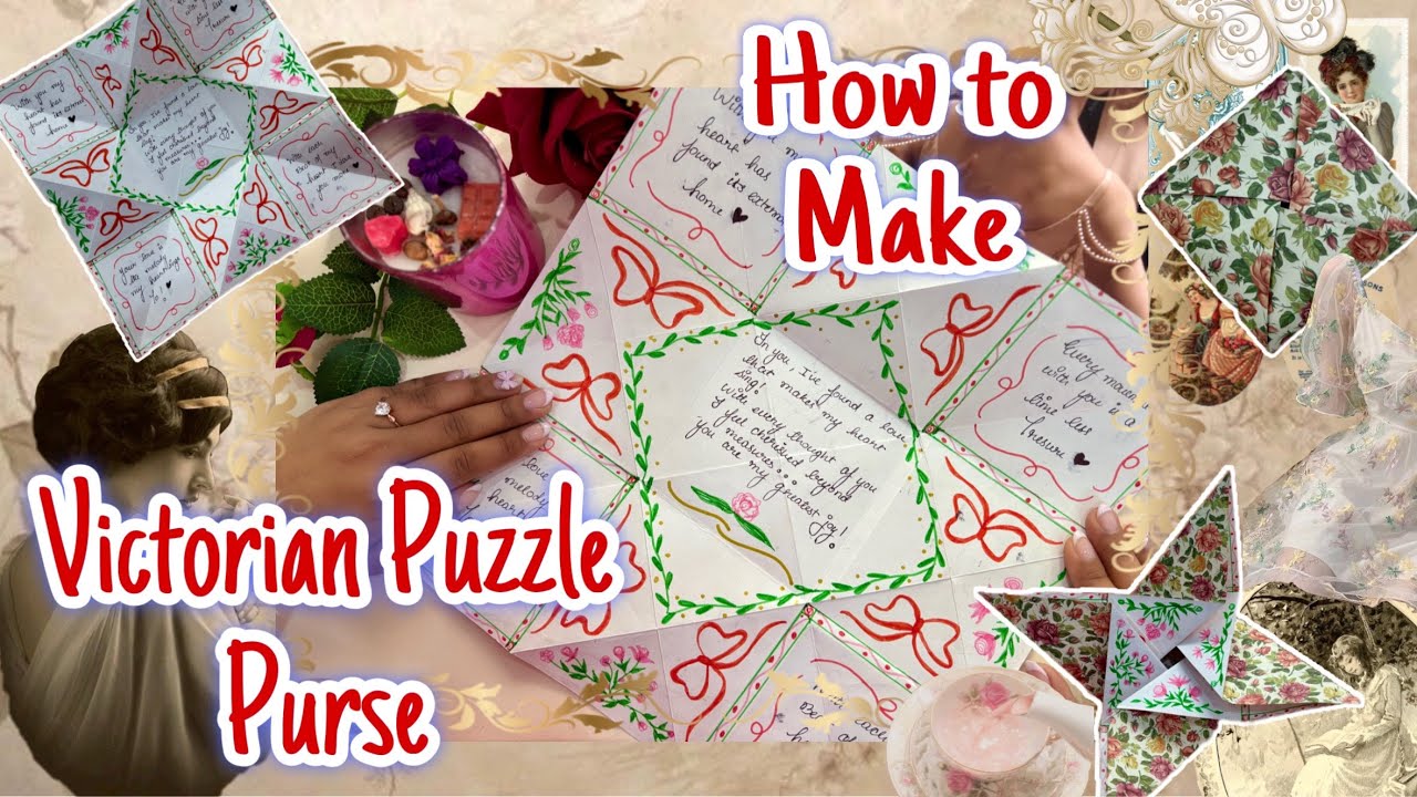 How To Make Victorian Puzzle Purse | DIY Paper Craft 👑 #origami # ...