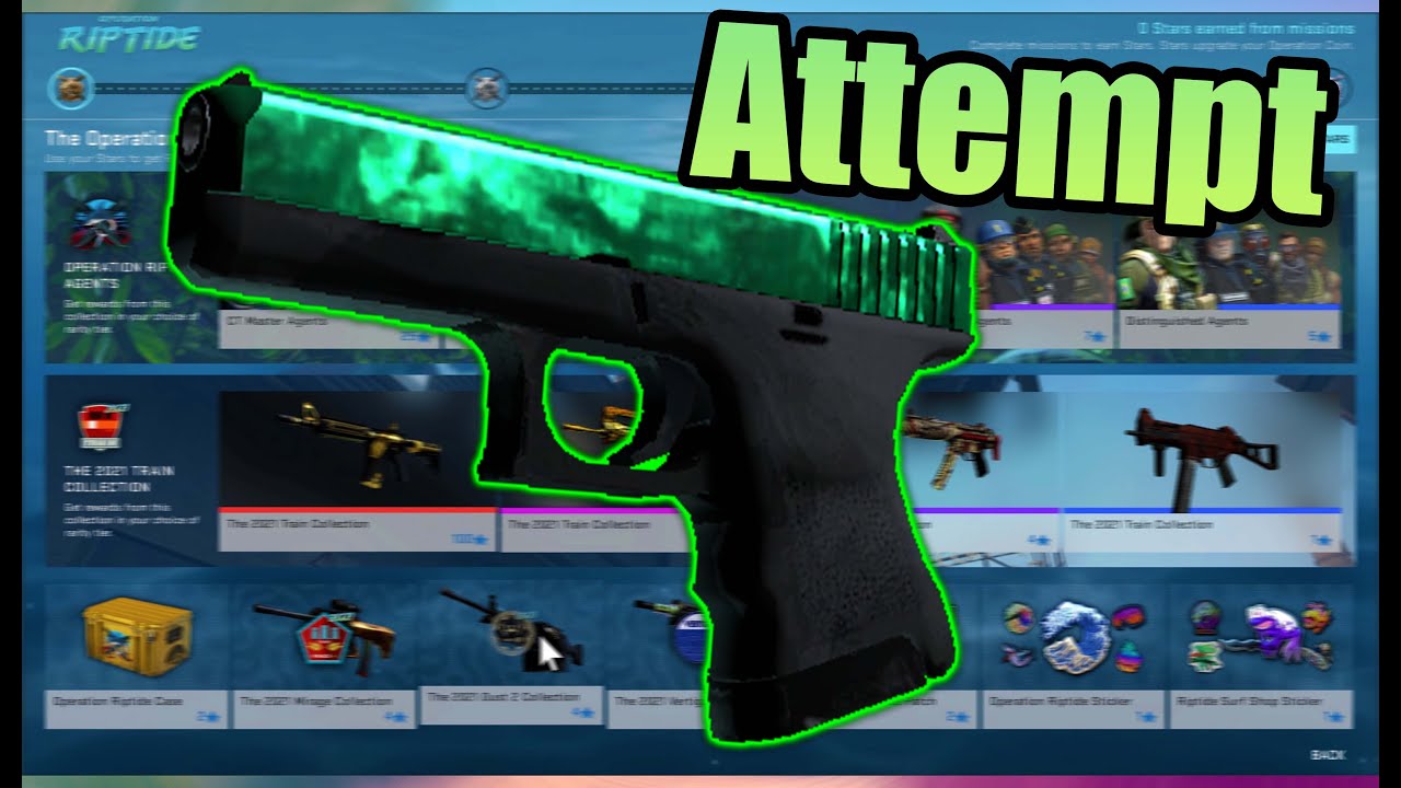 Attempting To Pull The Glock 18 EMERALD! (csgo operation riptide) - YouTube