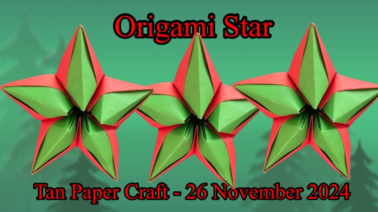 Tutorial ke 75 - Origami Star Christmas craft - YouTube
