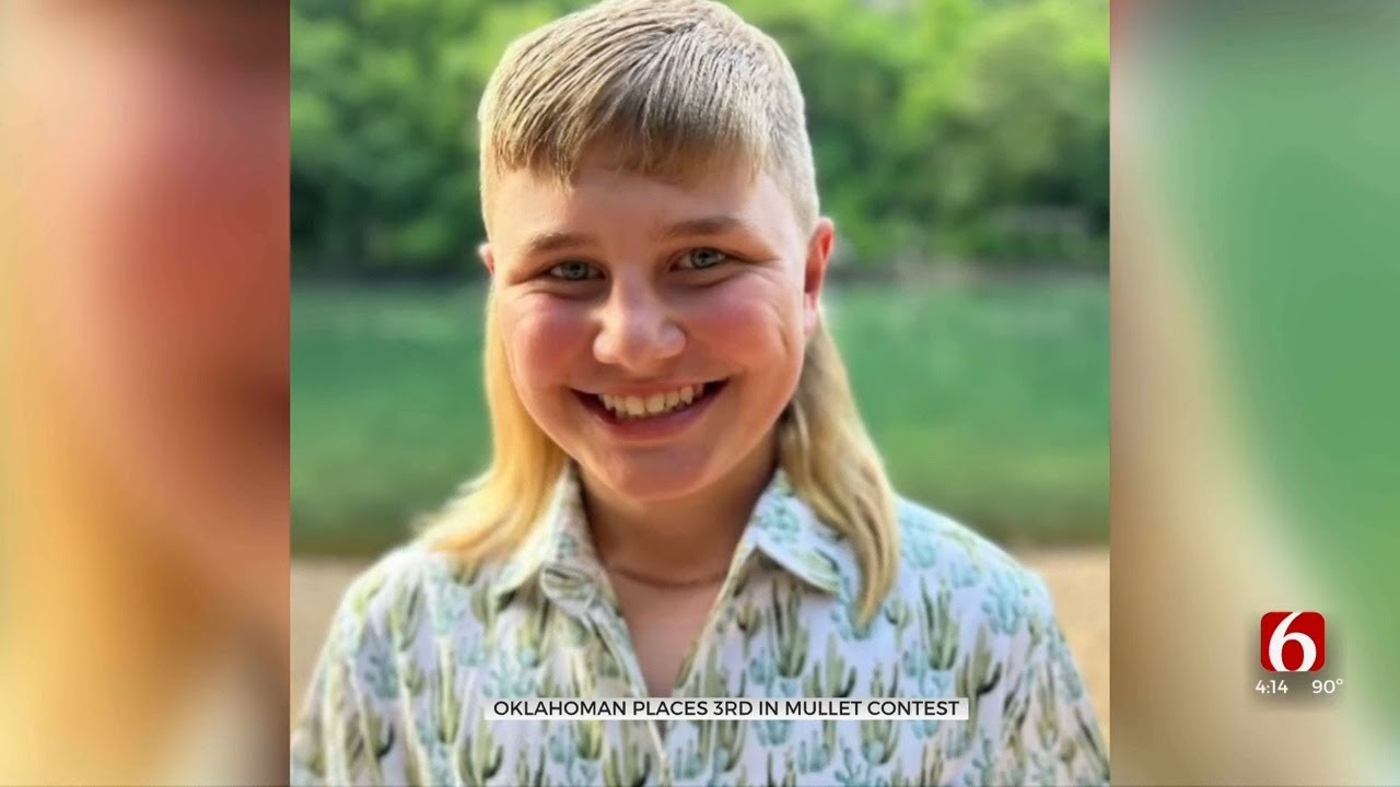 Oklahoma Teen Places Third in USA Mullet Championship - YouTube