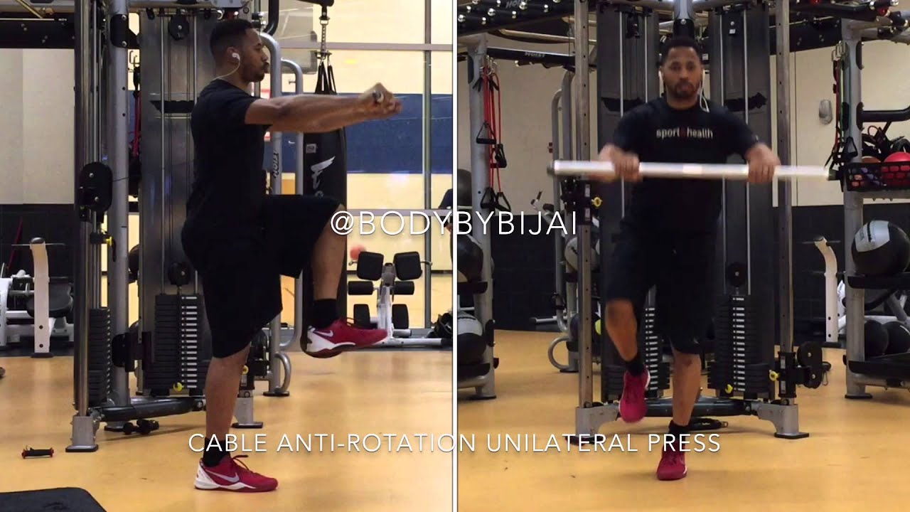 Cable anti-rotation unilateral Press - YouTube
