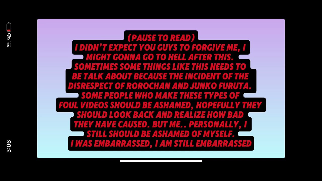 My apology video about 4 years ago. - YouTube