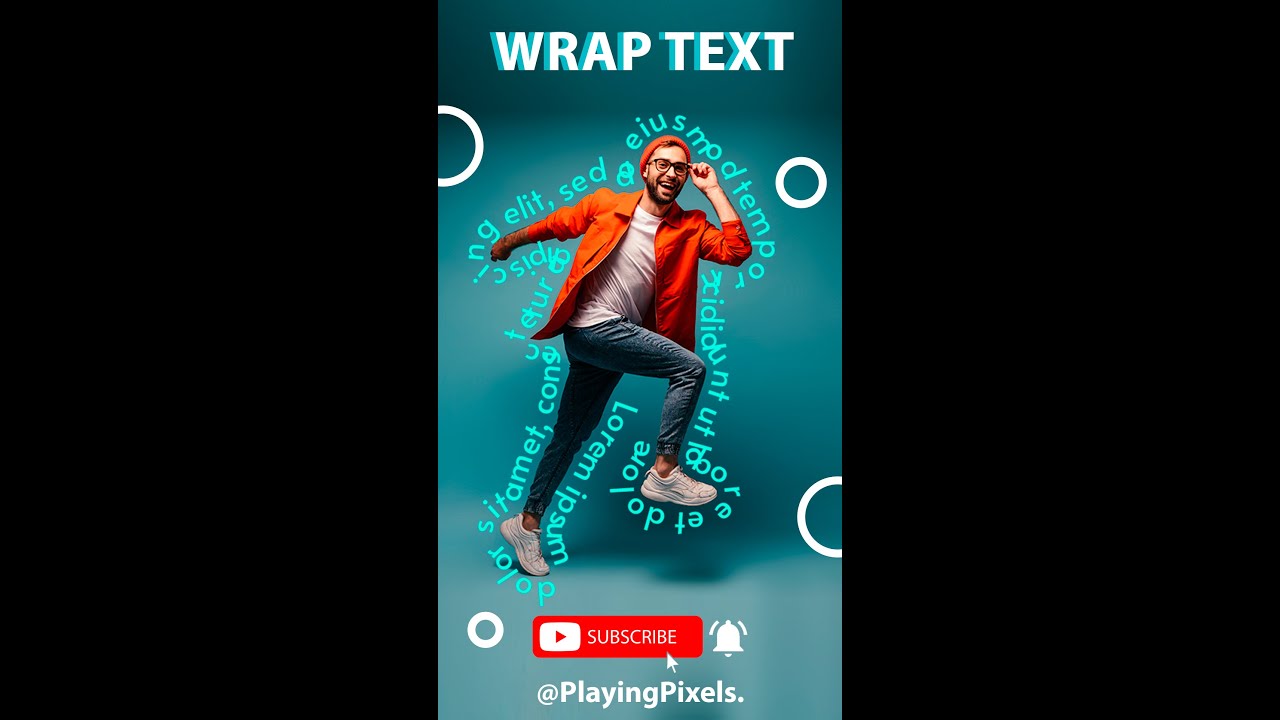 Photoshop: Easy Text Wrapping Tutorial - YouTube