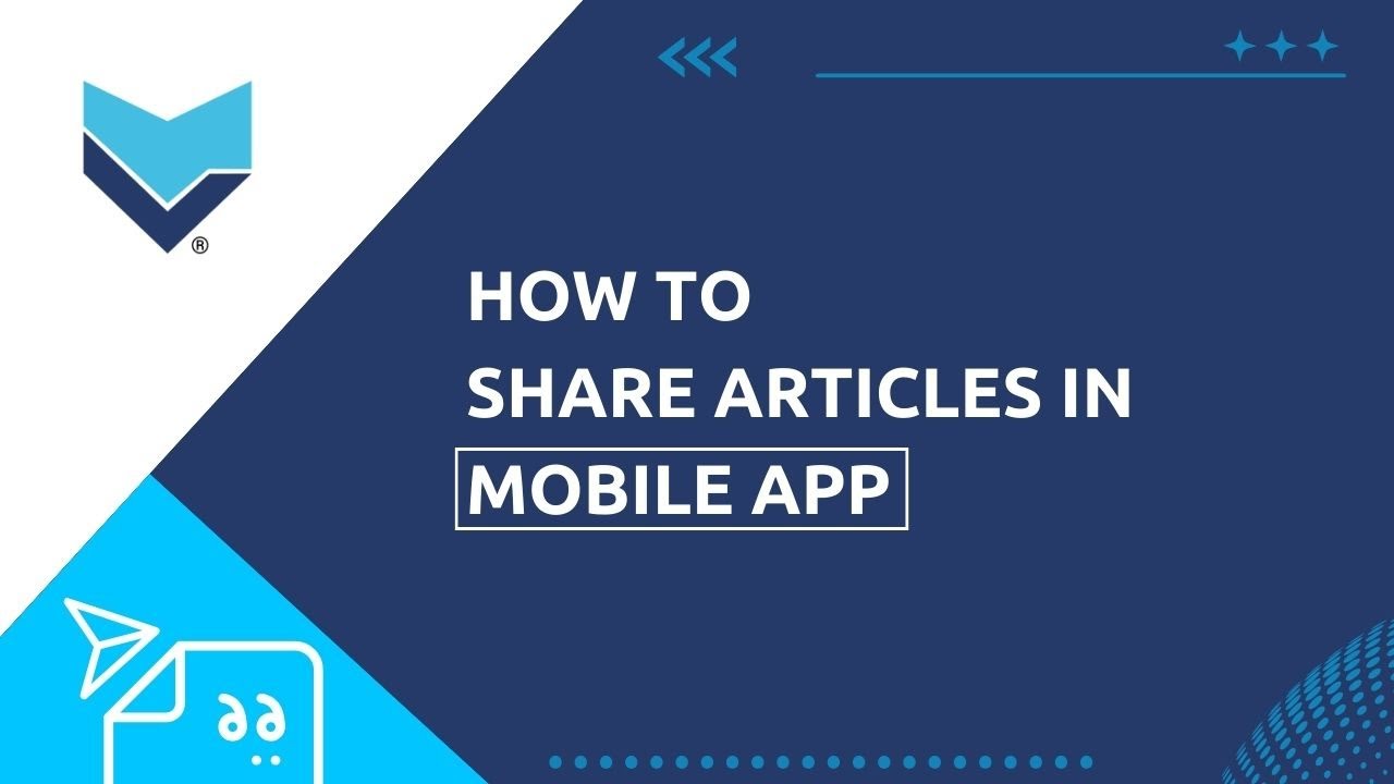 How to share articles - Mobile app - YouTube