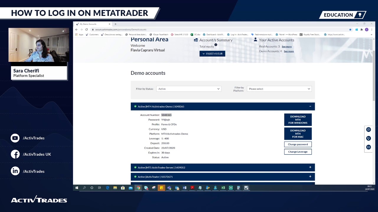 Forex Video Lessons: How to log in on MetaTrader - YouTube