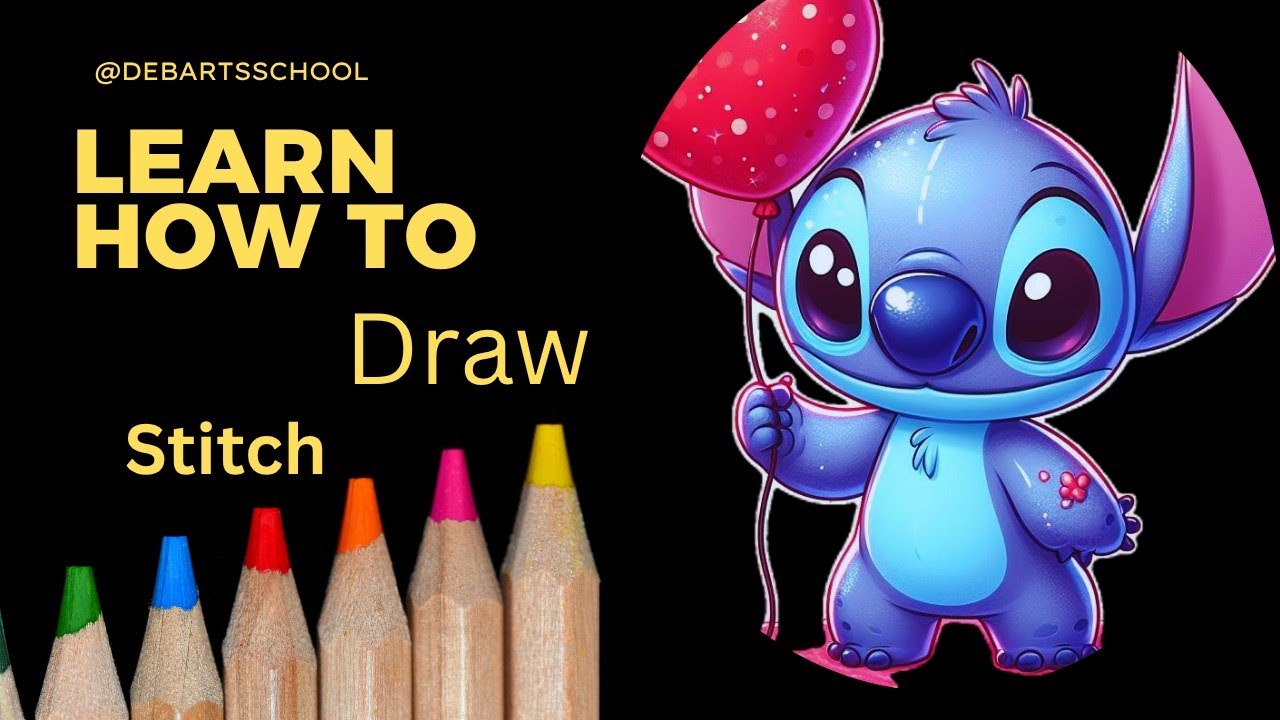 How to Stitch from Lilo | Stich Drawing and Colouring🌺 - YouTube